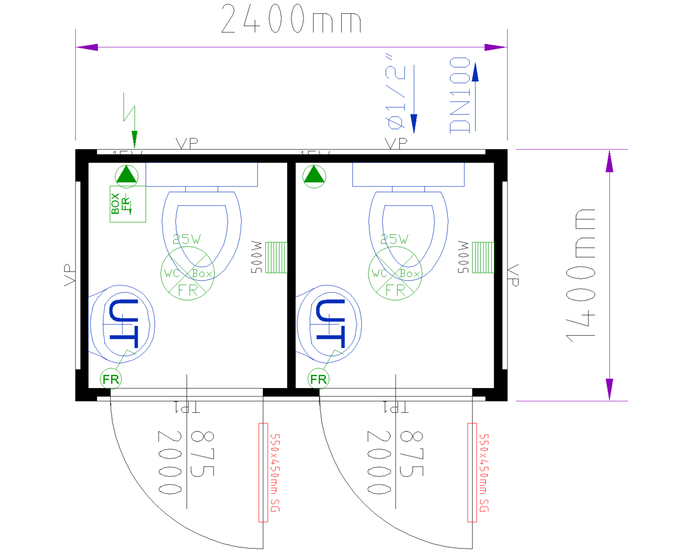 WC cabin - CONTAINEX